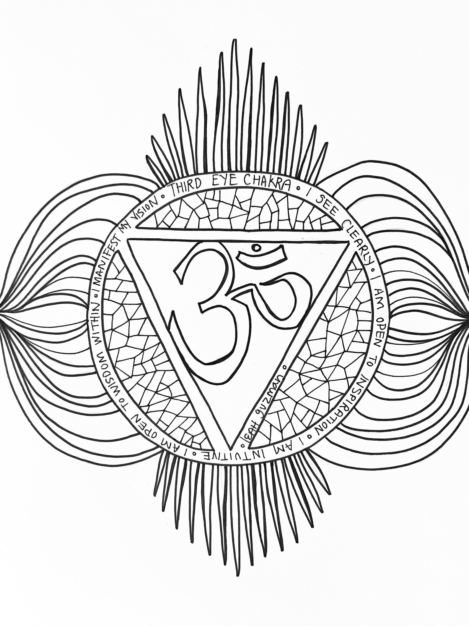 Third Eye Chakra Coloring Page - Etsy
