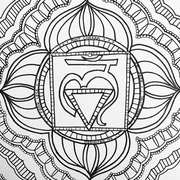 Root Chakra Coloring Page - Etsy