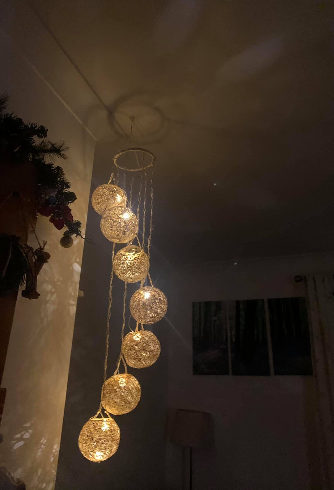 Handwoven ABACA Hanging Lamp Balls Set of 7- 100% Abaca Fibre From ...