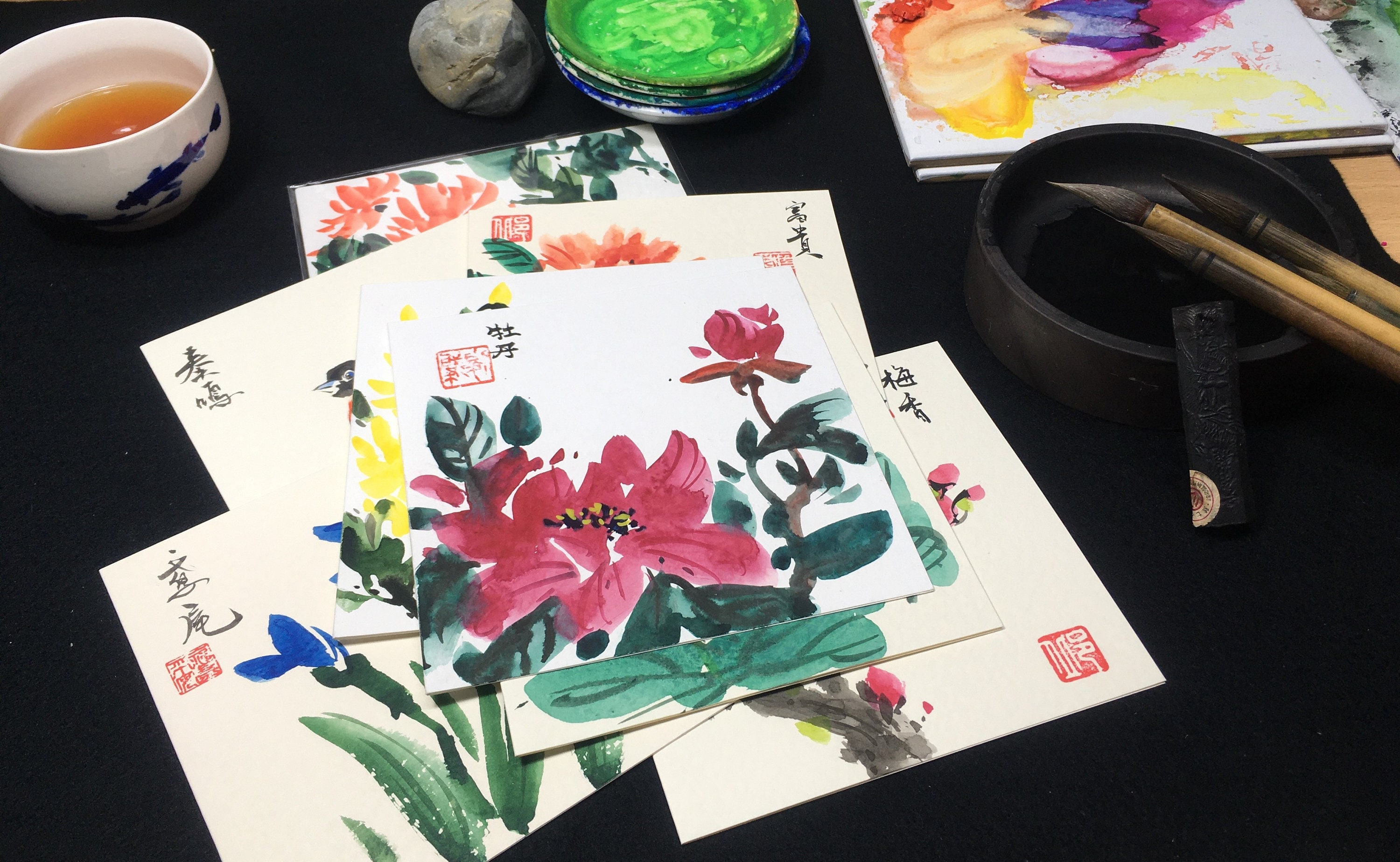 Individually Hand Painted Card Chinese New Year Lunar New - Etsy