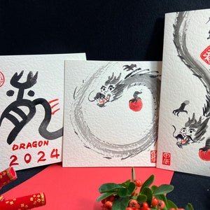 Lunar New Year Card 2024, Chinese New Year Card, Year of the Dragon ...