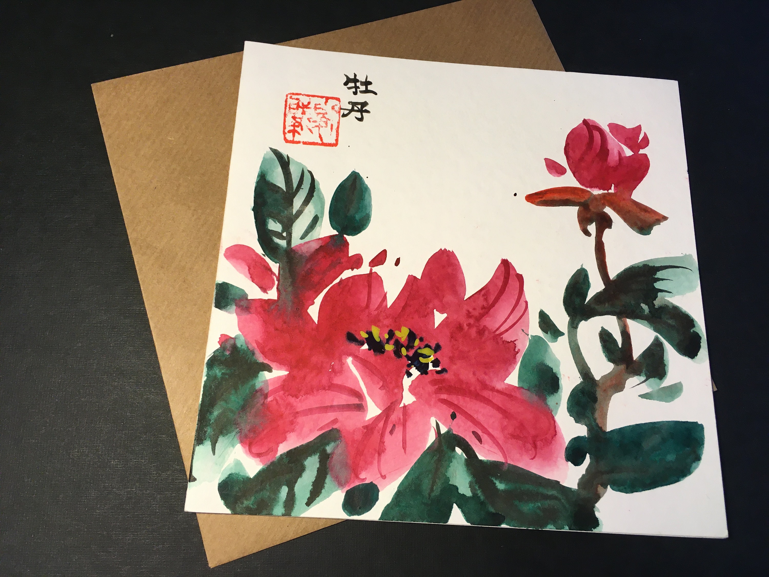Individually Hand Painted Card Chinese New Year Lunar New - Etsy