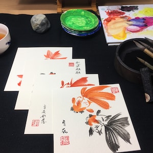 Original Hand Painted Card, Chinese Style Card, Chinese New Year, Lunar ...