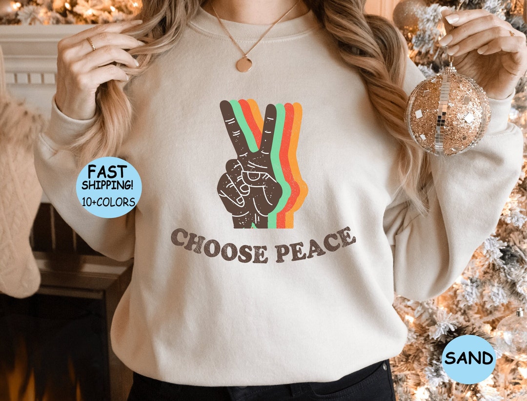 Peace Sign Shirt, Retro Peace Shirt, World Peace Clothing Tee, Peace ...