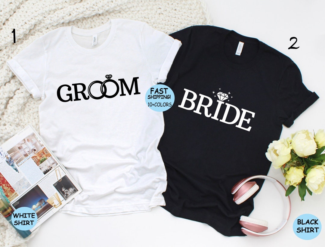 Bride and Groom Shirt, Wedding Shirt, Honeymoon Shirts, Newly Married ...
