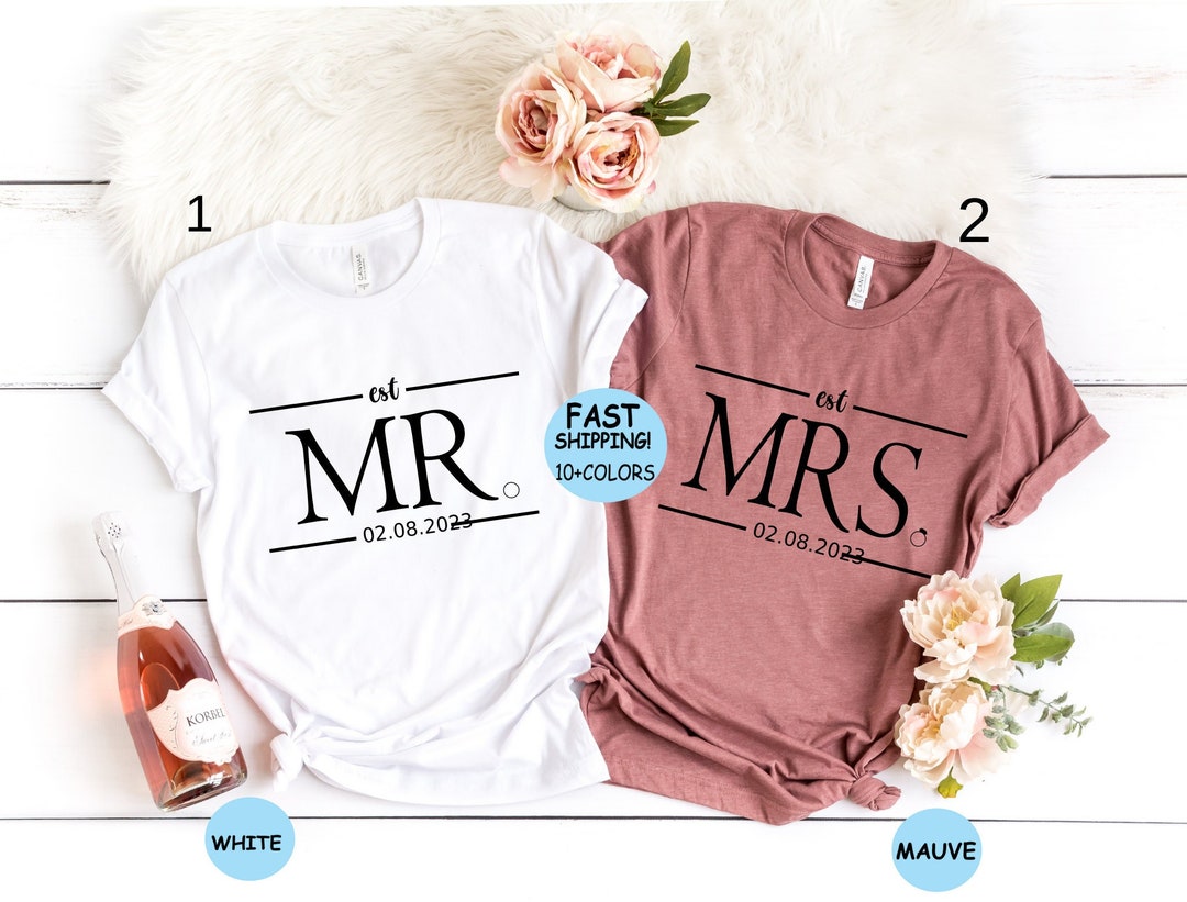 Mr And Mrs Shirt Mr And Mrs Just Married Shirt Honeymoon Shirt