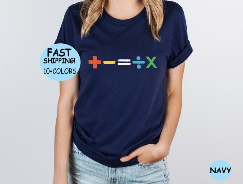 Math Symbols Tee: Teacher Back to School Shirt - Etsy