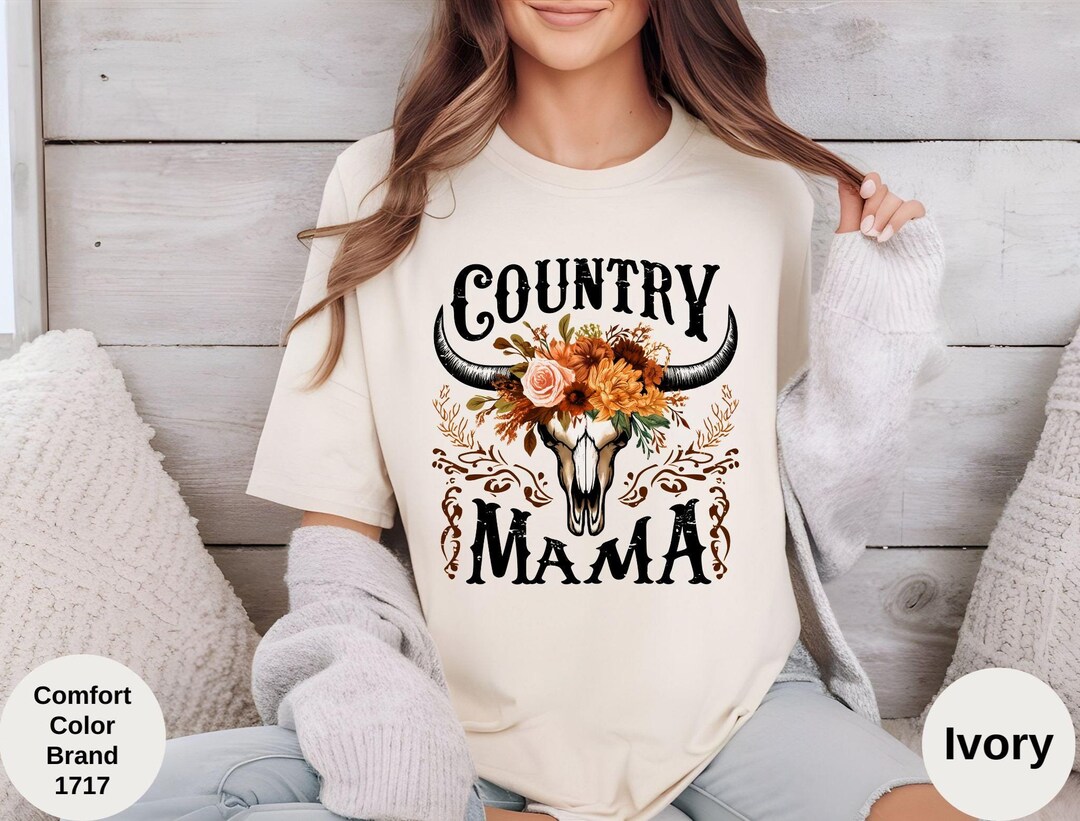 Comfort Colors® Country Mama Shirt, Floral Western Mama T-shirt, Rodeo ...