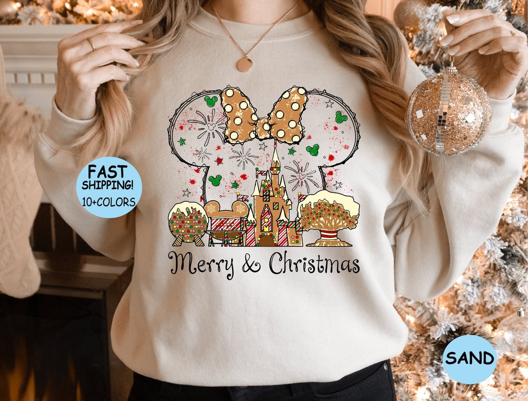 Minnie Gingerbread Castle Shirt, Xmas Vacation Hoodie, Disney Epcot ...