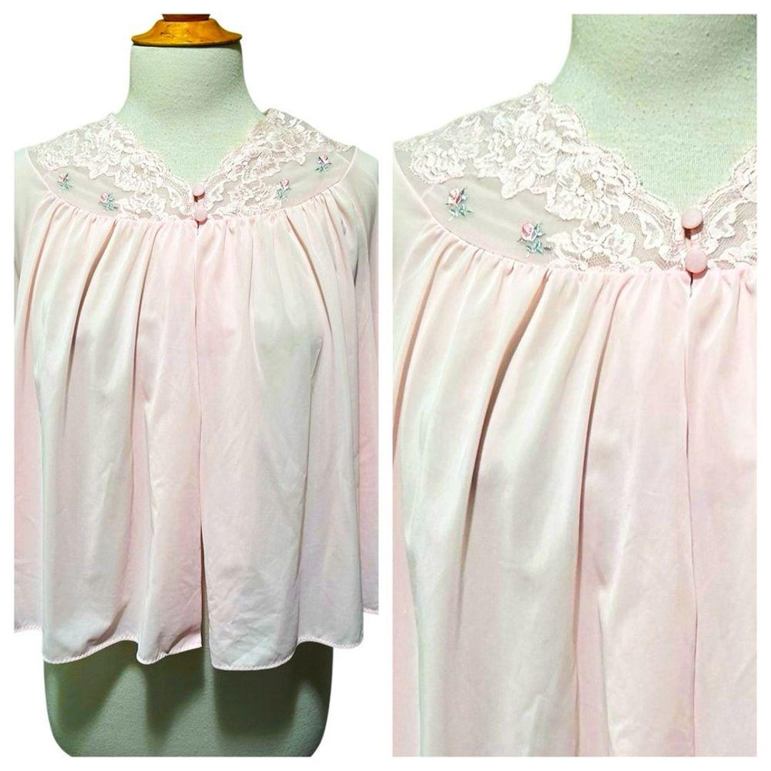 Vintage Shadowline Pastel Pink Nylon Bed Jacket Robe - Medium - Etsy