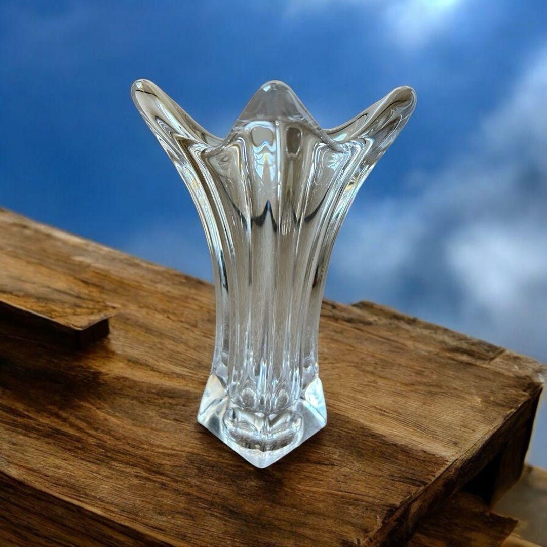COFRAC Art Verrier France Crystal Vase - Etsy