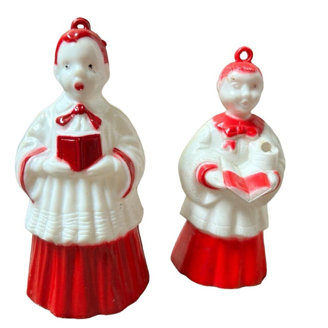 Vintage 1940s Celluloid Red White Christmas Choir Boy Figurine - Etsy