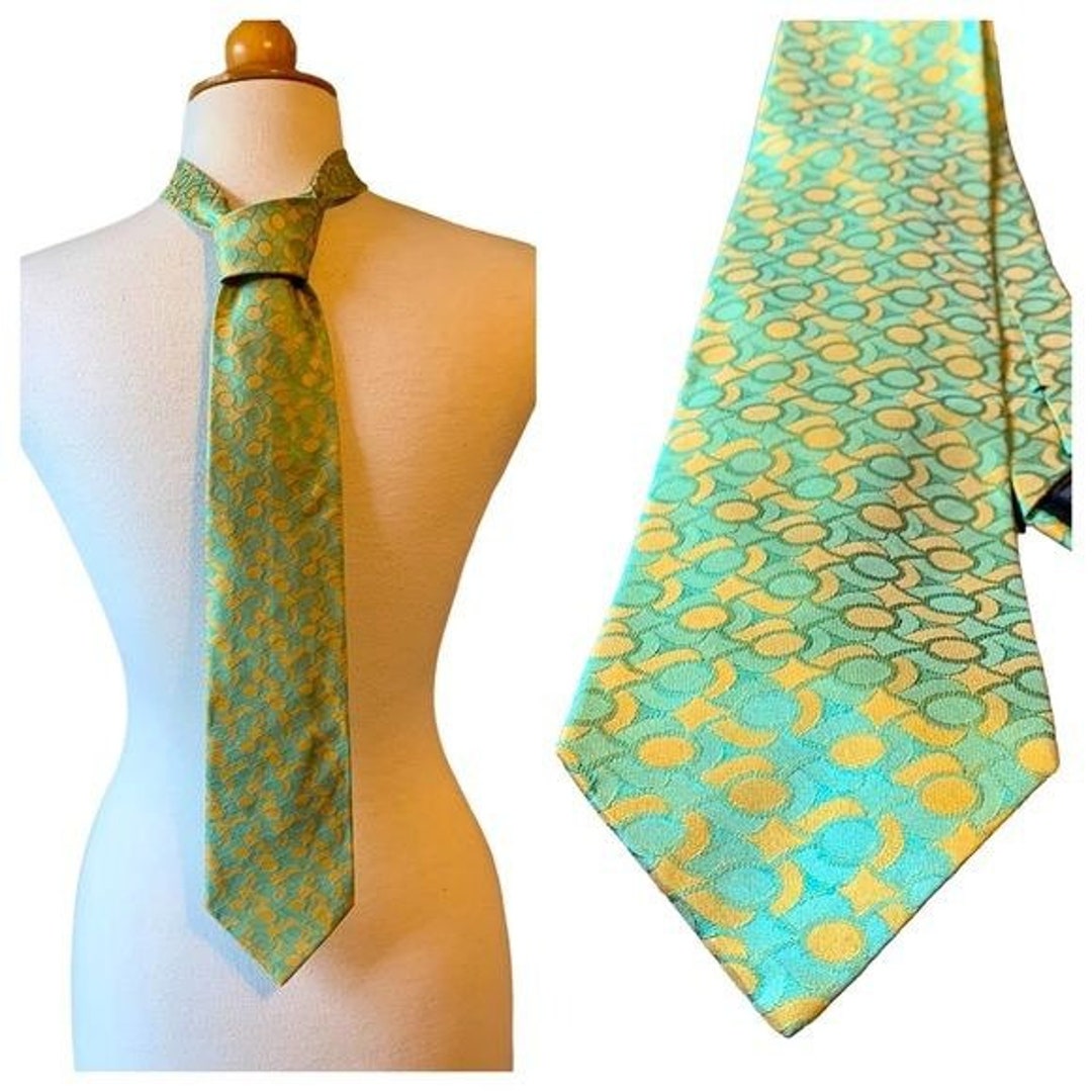 Vintage Buccelli Silk Abstract Geometric Print Necktie Made in - Etsy