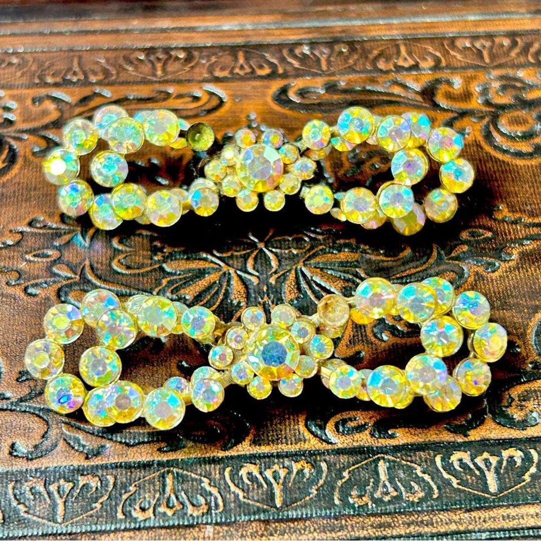 Antique 1920s Rhinestone Bow Shoe Clips - Etsy