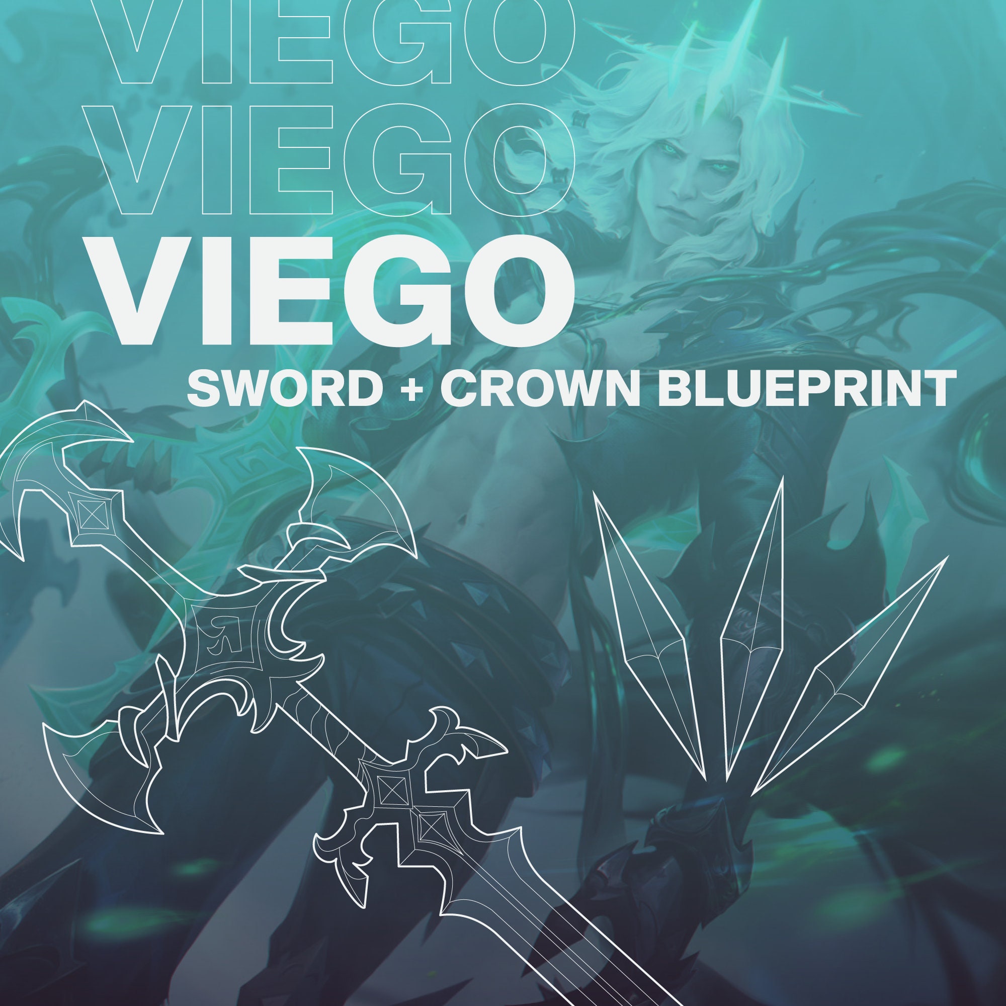 Viego Sword Crown Blueprint League of Legends - Etsy Australia