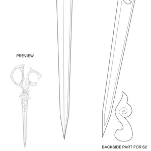 Gwen Scissors Blueprint League of Legends - Etsy
