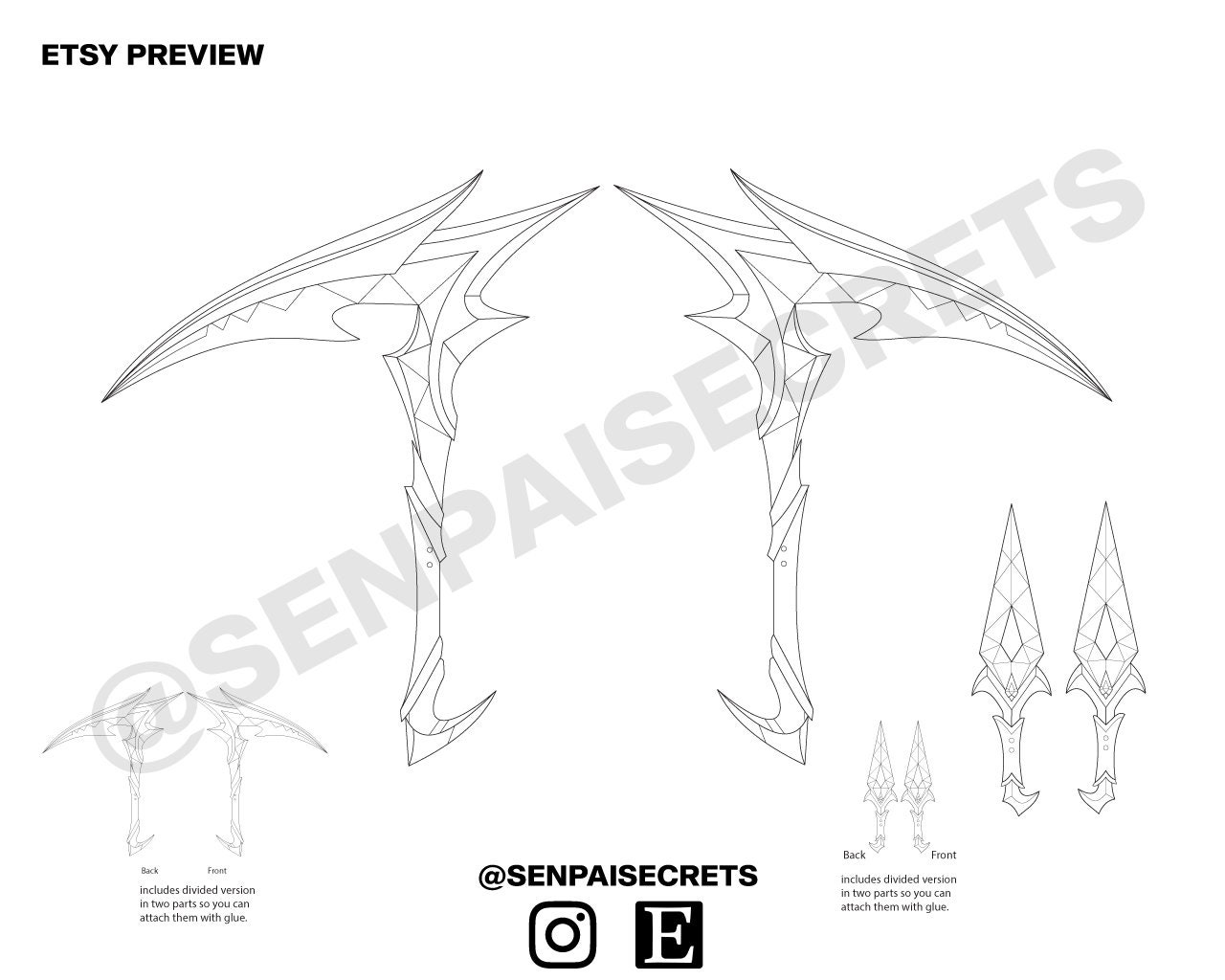 K/DA All Out Akali Scythe and Dagger Blueprint | League of Legends ...