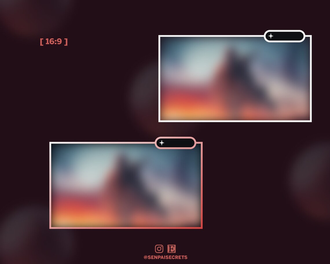 Clean Webcam Frame With Label Bar in 2 Colors | White | Red | Webcam ...