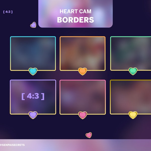 Twitch Heart Cam Border - Etsy