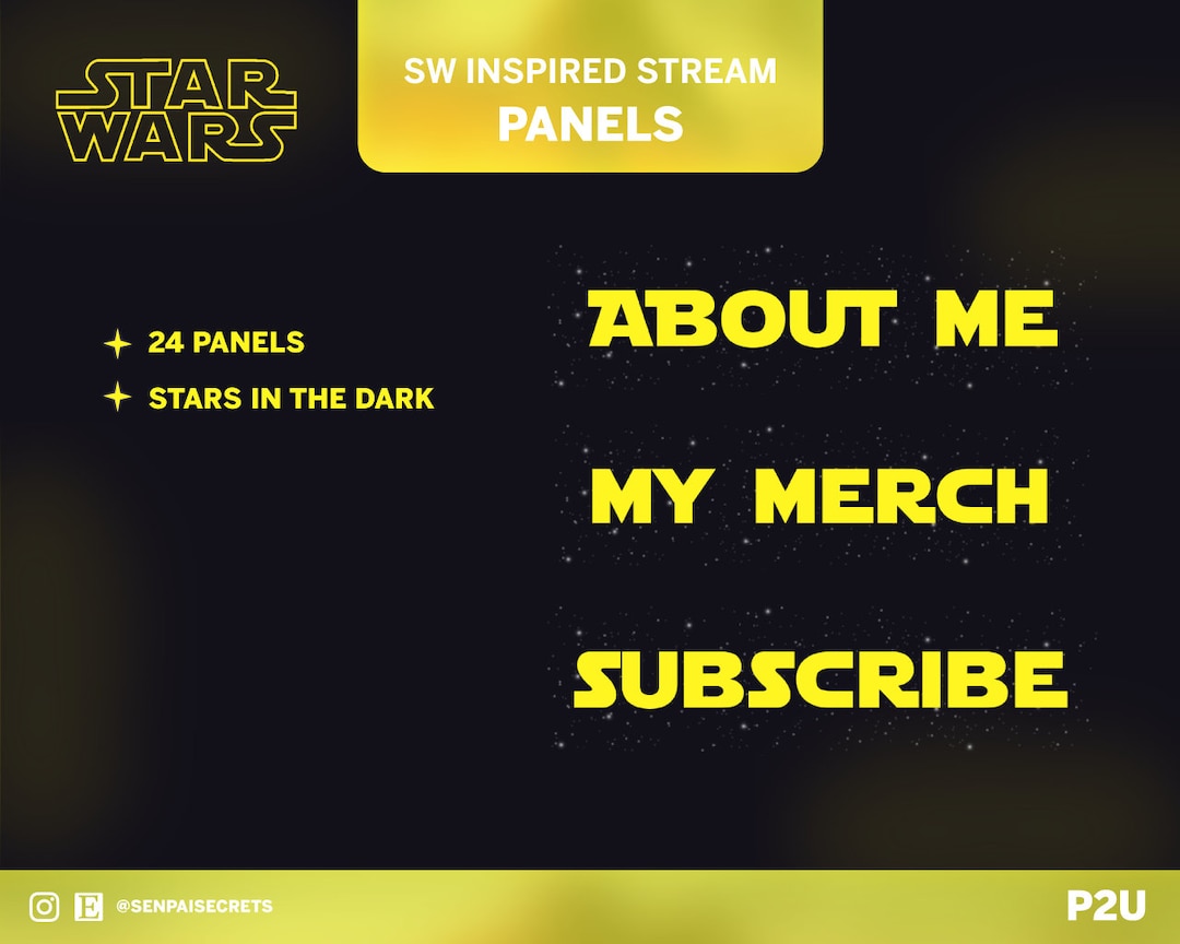 STAR WARS Inspired Stream Panels | P2U Digital Download | Stream ...