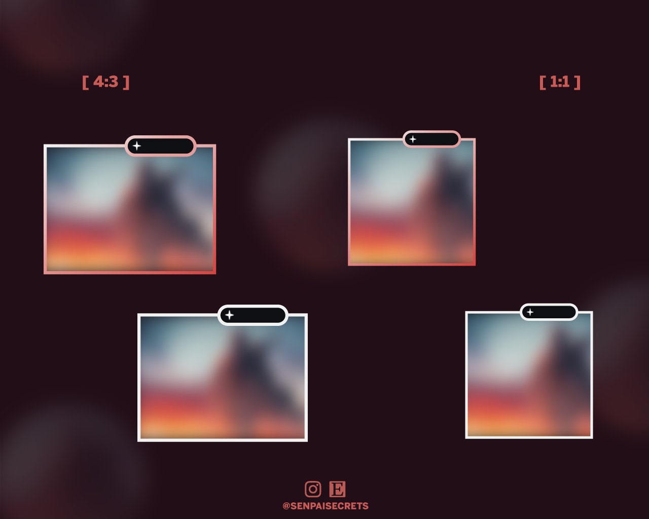 Clean Webcam Frame With Label Bar in 2 Colors | White | Red | Webcam ...