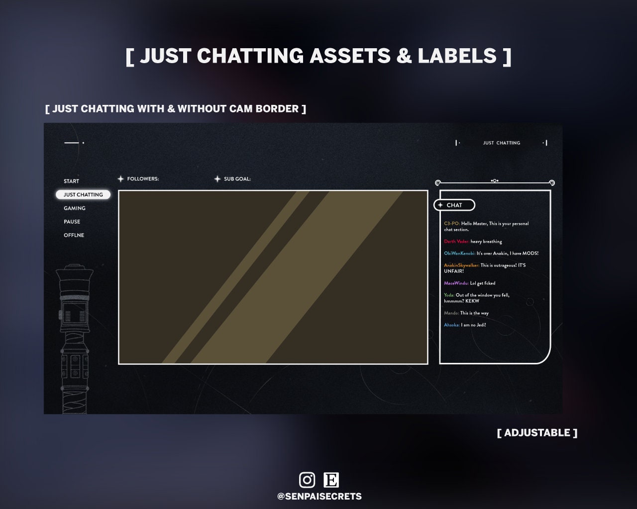 Star Wars Stream Pack: Jedi Fallen Order, OBS Streamelements (digital ...