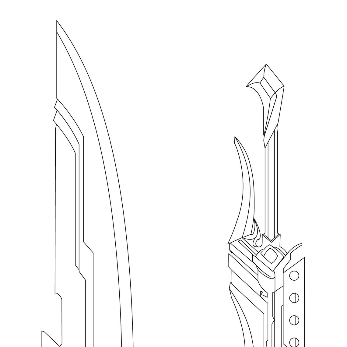 Samira's Sword Blueprint League of Legends Digital Download Samira ...