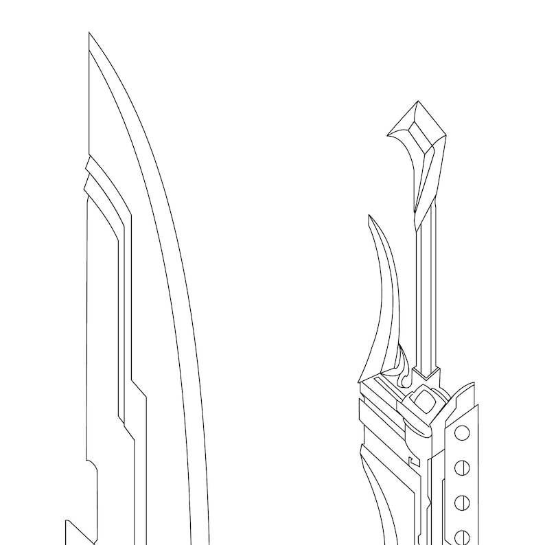 Samira's Sword Blueprint | League of Legends | Digital Download ...