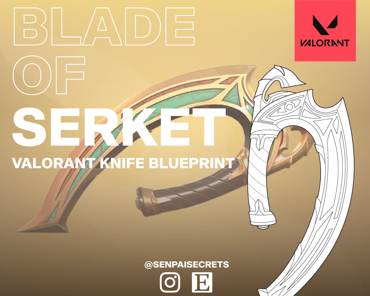 VALORANT Blade of Serket Sarmad Knife Blueprint | Valorant Skins ...