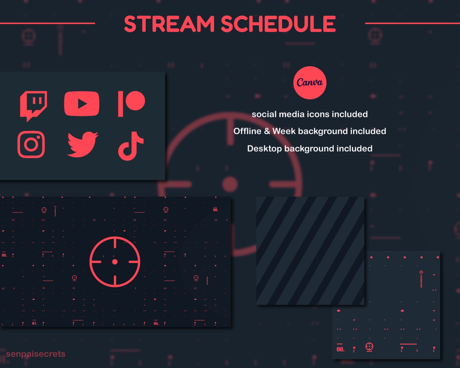 Valorant Stream Schedule Template for Canva (digital Download) - Etsy