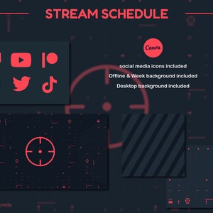Valorant Stream Schedule Template for Canva (digital Download) - Etsy