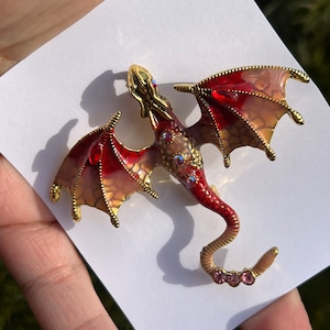 Dragon Pins, Dragon Brooch, Dragon Enamel Pins, Dragon Age Pin, Golden ...