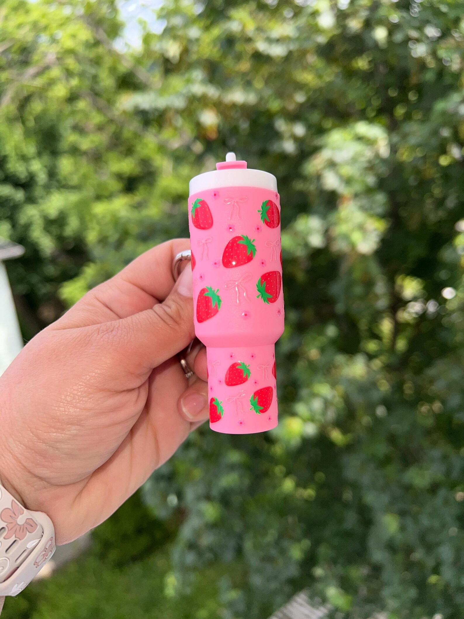 Mini Drink Keychain, Mini Drinks, Cute Mini Tumbler Keychains, Flower ...