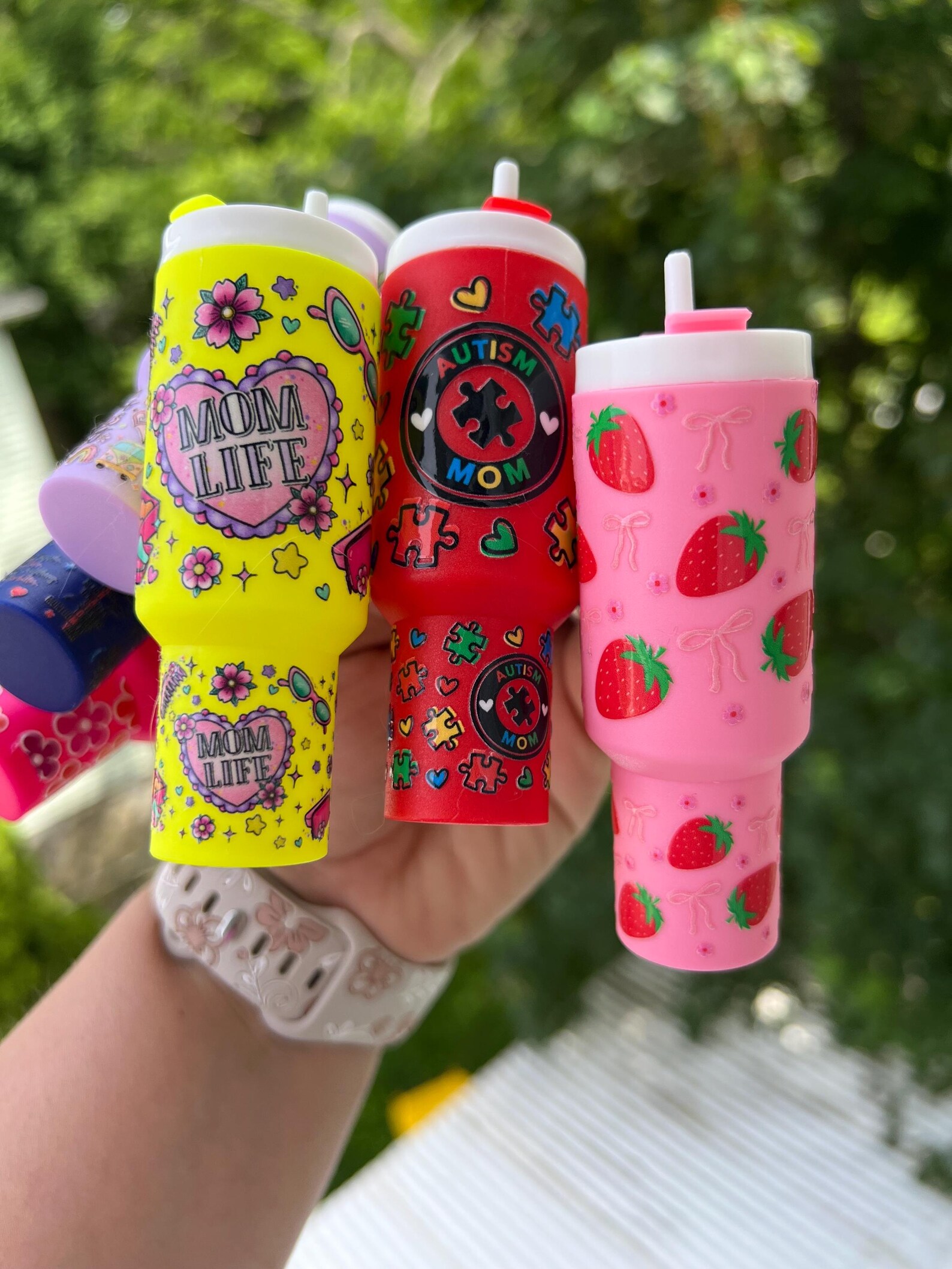 Mini Drink Keychain, Mini Drinks, Cute Mini Tumbler Keychains, Flower ...
