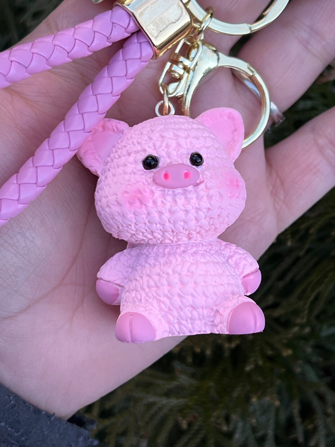 Pig Keychains,pink Pig, Cute Pig Lover Gift, Unique Pig Keychain, Purse ...