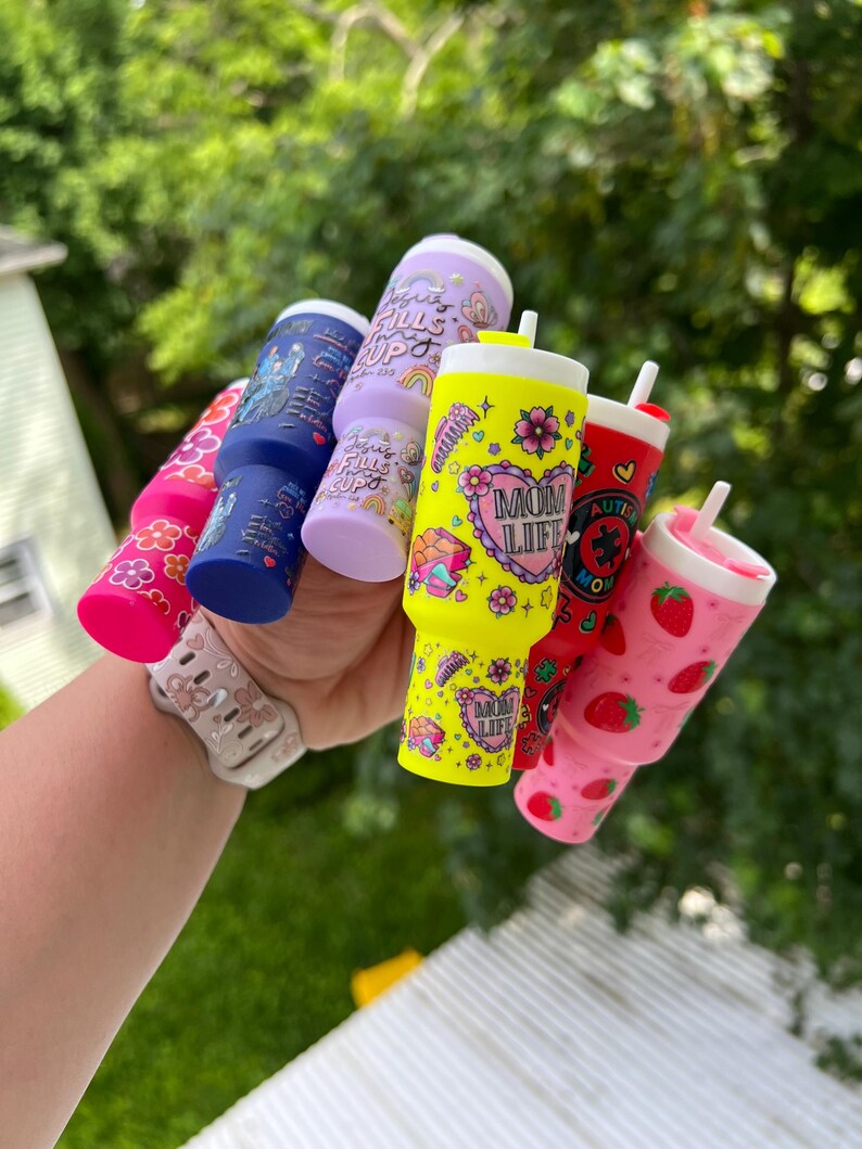 Mini Drink Keychain, Mini Drinks, Cute Mini Tumbler Keychains, Flower ...