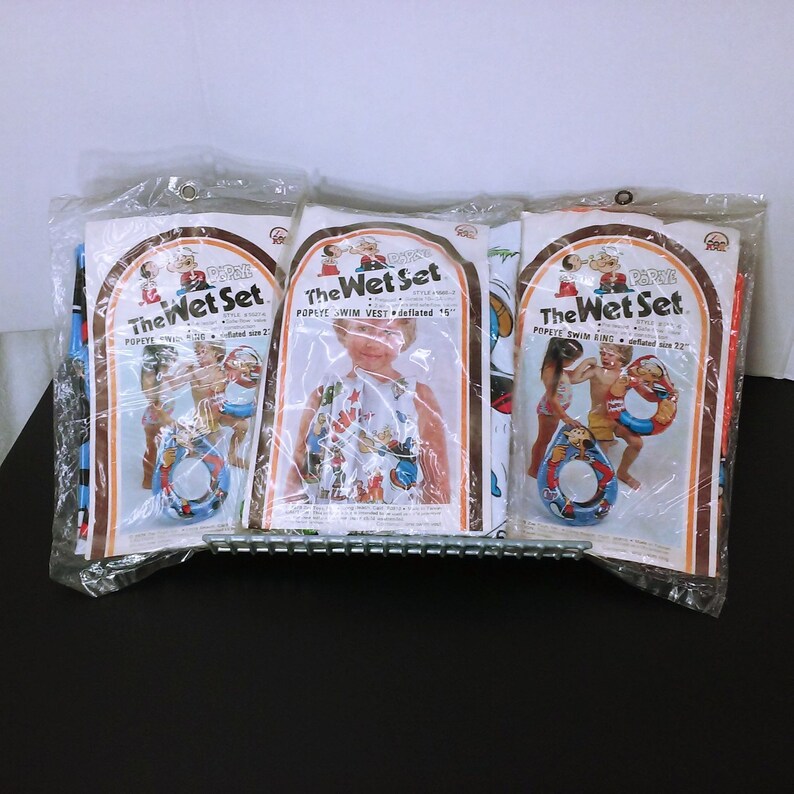 Lot of 3 the Wet Set 5527-6 Popeye Olive Oyl Swim Rings and 5566-2 Vest ...