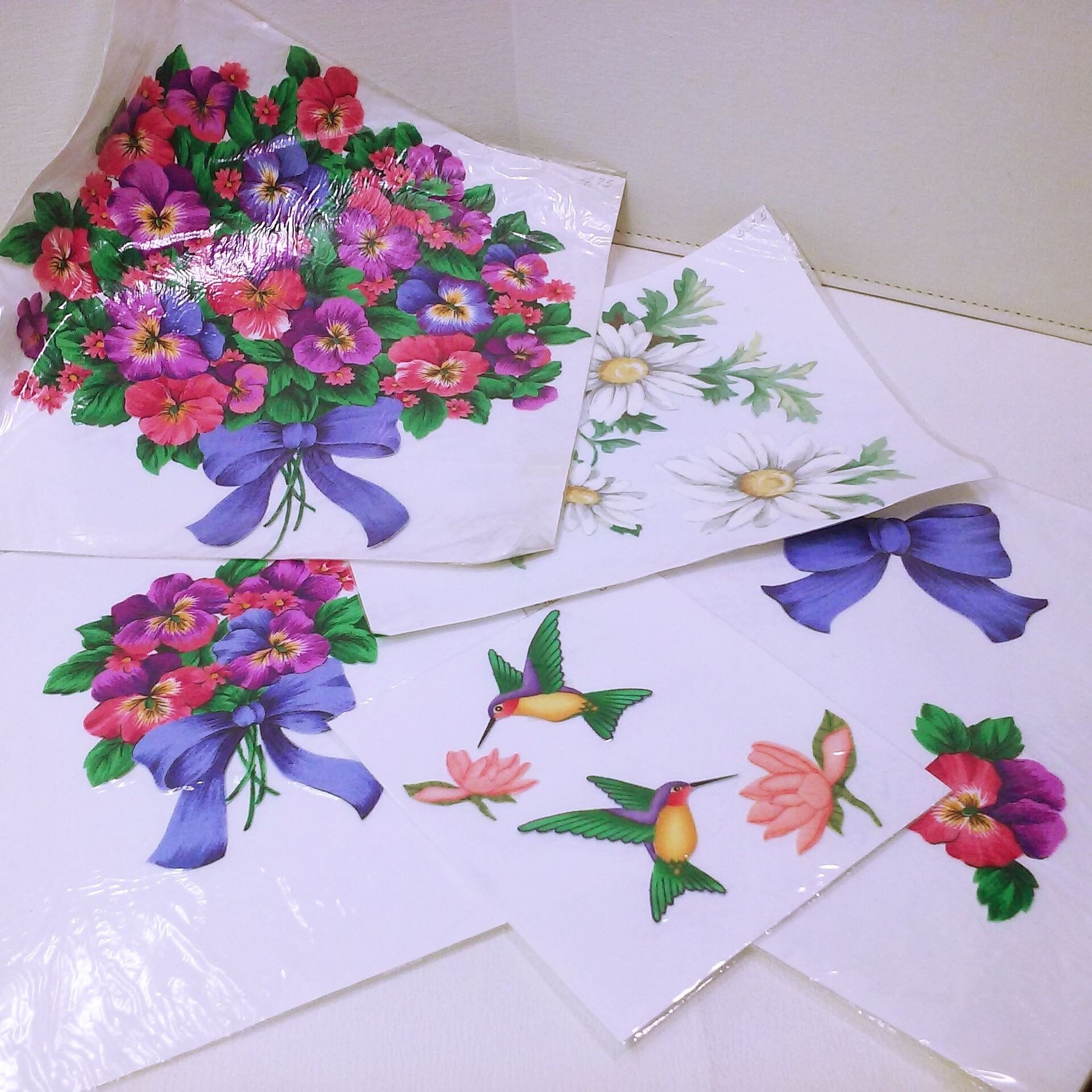 Vintage 80s Bundle Lot of 2 Packets Artsy Crafty Fabric Applique ...