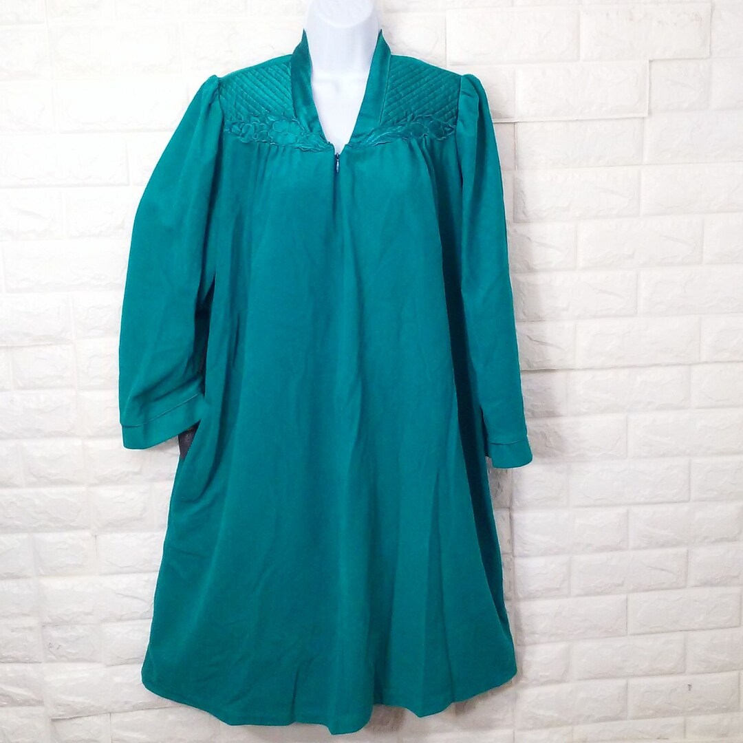Vintage 80s Mervyn's Partner's Dressing Gown Robe Lady-l(14) Pocket ...
