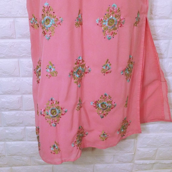 Vintage Traditional Kurta Made in India Sari Tunic To… - Gem