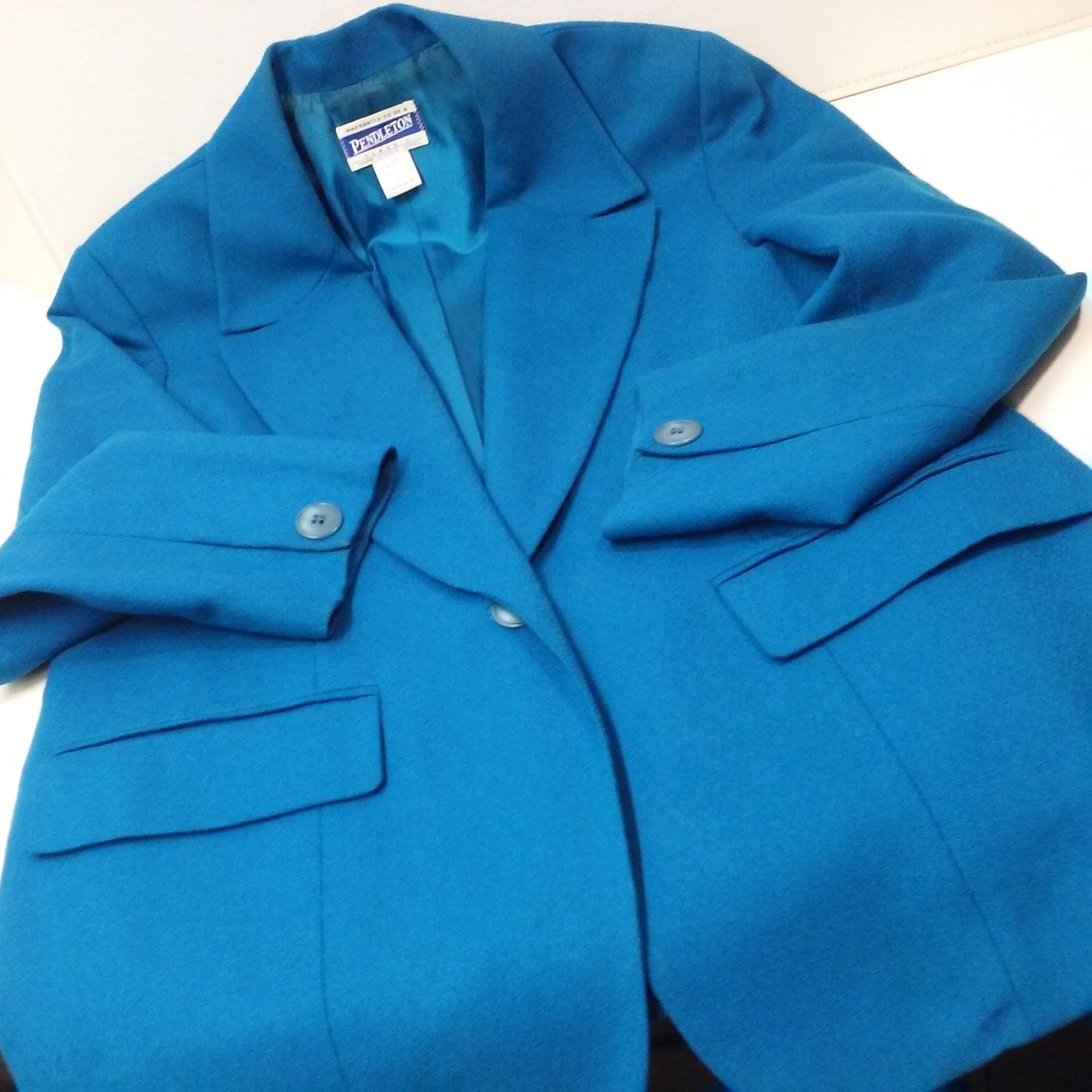 Vintage 70s Pendleton USA Classic Blazer Single-button Ladies-8 Virgin ...