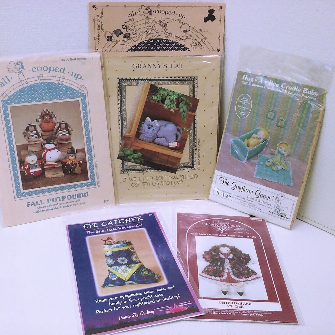 Bundle Lot of 5 Vintage 80s-90s Artsy Crafty Sewing Patterns How-to ...