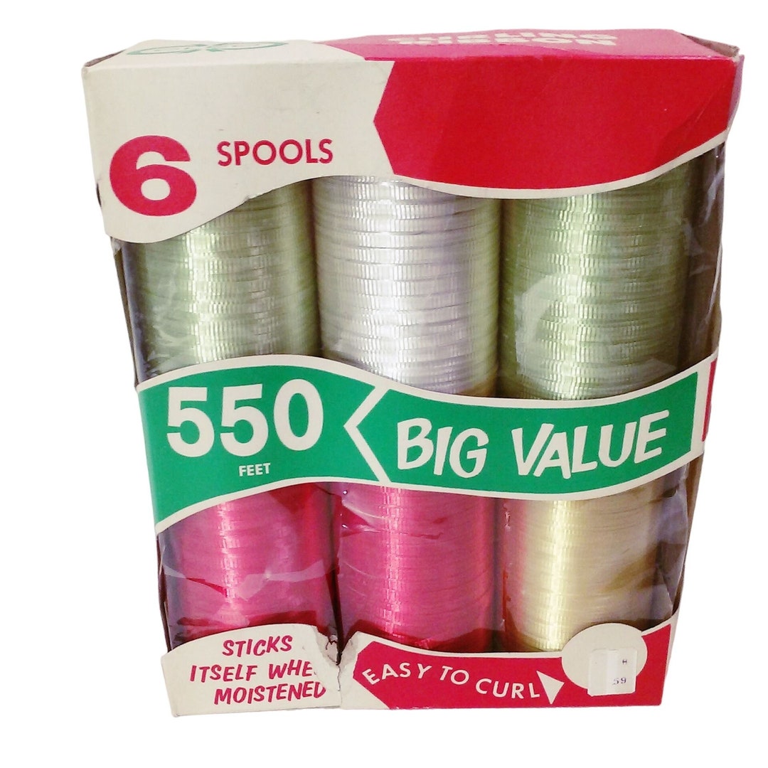 Vintage 60s 70s Cleo Wrap Corp Usa-made Christmas Curling Ribbon ...