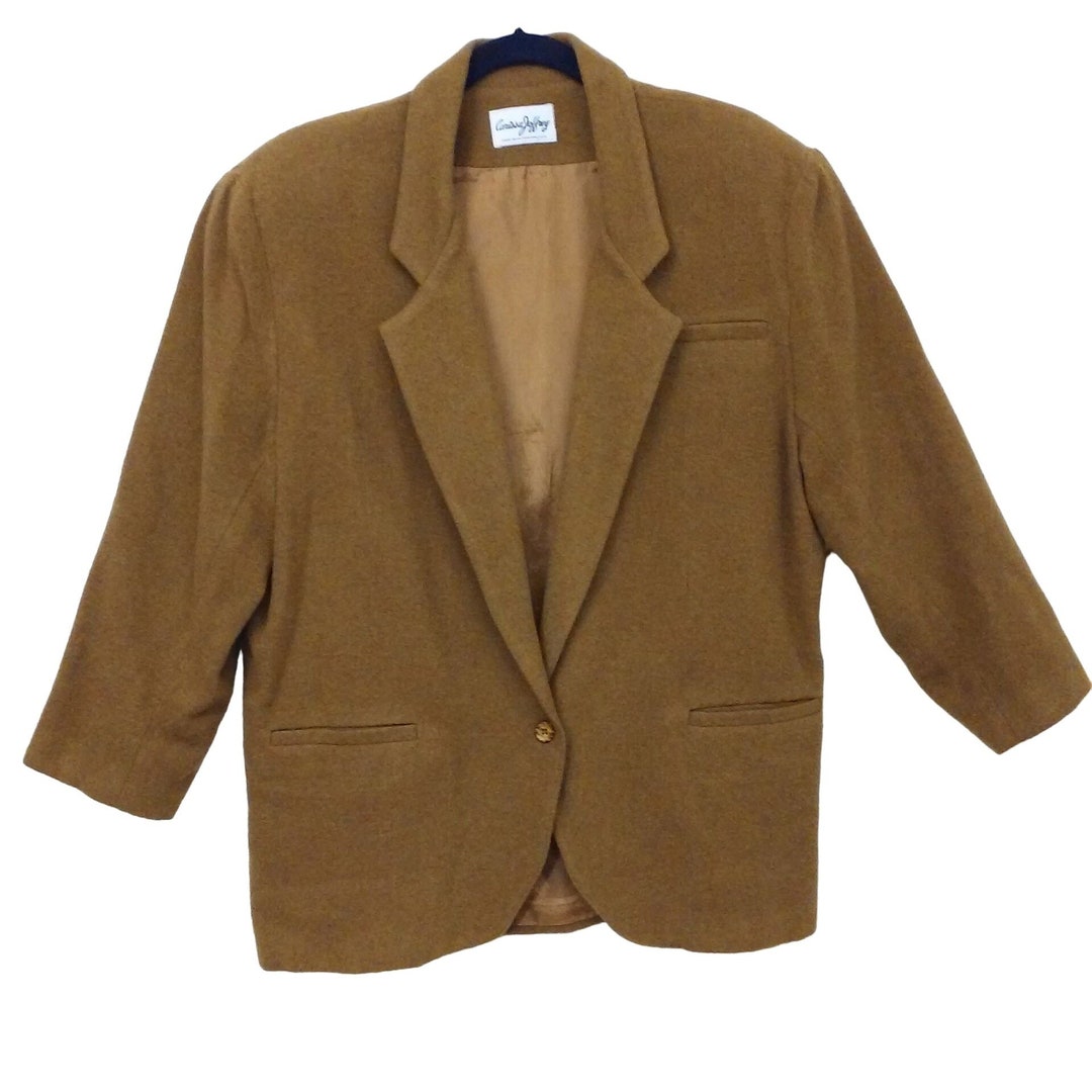 Vintage 80s Carissa Jeffrey Cali-usa Blazer Boxy Longline Jacket Women ...