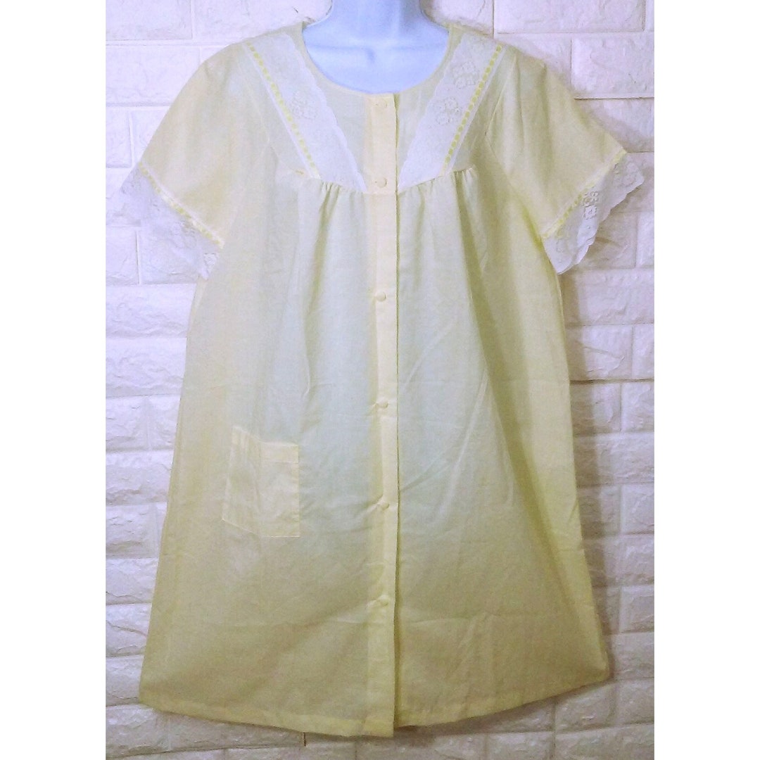Vintage 60s Sears Perma-prest Dressing Gown House Robe Lady-medium(36/ ...