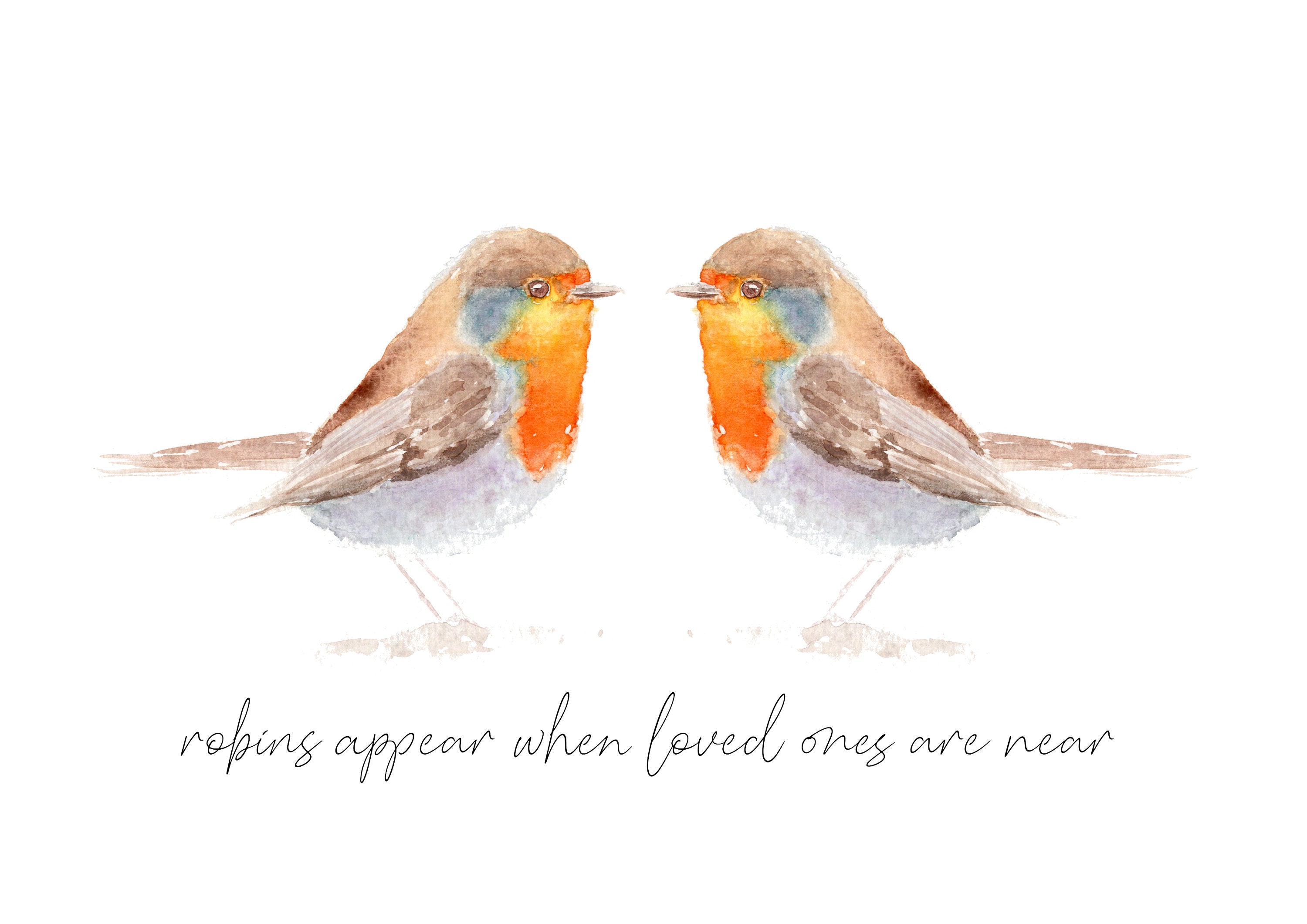 Robins Appear When Loved Ones Are Near When Robins Appear - Etsy