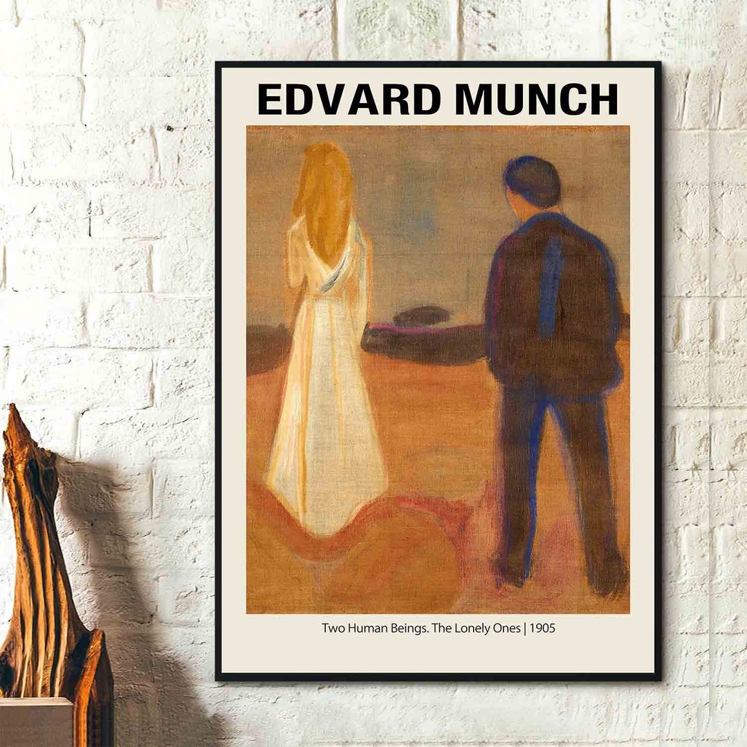 Edvard Munch Art Print- Two Human Beings 1905 -edvard Munch Poster ...