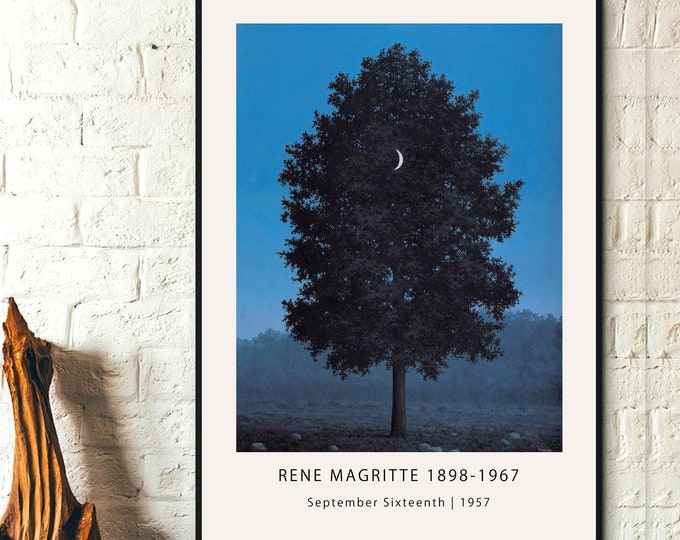 Rene Magritte Exhibition Poster - Freedom of Mind _ 1948 Painting Art ...