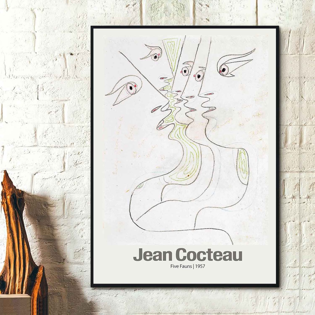 Jean Cocteau -five Fauns 1957- Jean Cocteau Art Prints, Vintage Jean ...