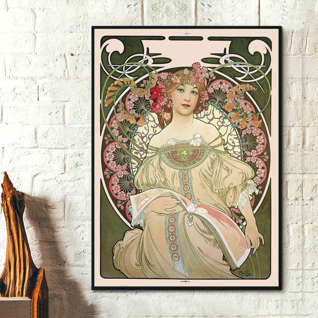 Alphonse Mucha Print- Reverie 1897- Art Nouveau Poster Alphonse Mucha ...